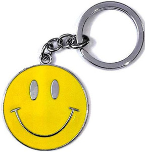 MISMIL Smiley Emoji Smiling Face Emoticon Metal Keychain Yellow Smiley ...