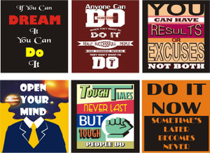 Motivational/Inspirational Office Posters Combo For Wall Decor-Set Of 6 ...