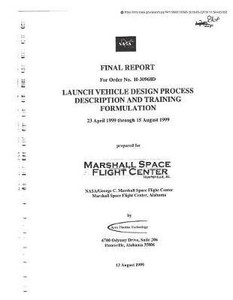 Launch Vehicle Design Process Description and Training Formulation: Buy ...
