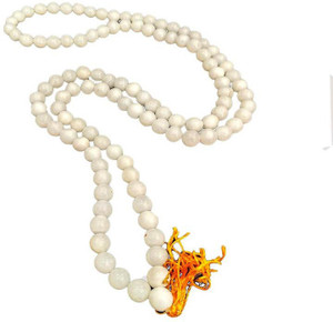 Dharmik White Hakik Mala/Safed Hakik Mala Agate Mala for Peace and Good ...