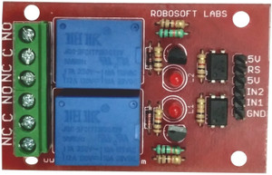 Robosoft Labs 2 Channel +12V OPTOCOUPLER Protection BASED Relay Board ...