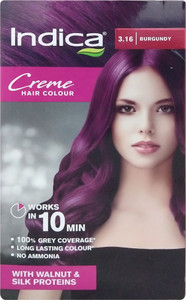 Indica Creme 10 Minutes Hair Color, Long Lasting Colour (55 ml+40g ...