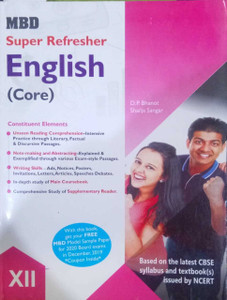Mbd Super Refresher English Core Class 12: Buy Mbd Super Refresher ...