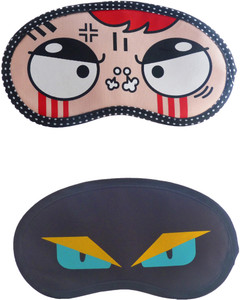 Jenna Angry-NinjaEye Cartoon Face Sleeping Eye Mask (Pack of 2) Eye ...