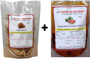 Sastry Curd Mirchi + Mango Pickle Combo 250gm each Combo Price in India ...