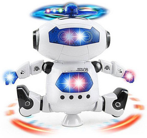 Tenmar Dancing Robot Musical Toy With Flashing Lights & Sounds For ...