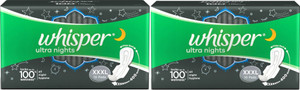 Whisper Ultra Night Sanitary Pad (Pack of 10+10) Sanitary Pad | Buy ...