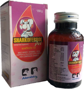 Alembic SHARKOFERROL PET Calcium Iron Vitamin Syrup For Dogs & Puppy ...