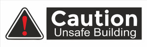 signEver Caution Unsafe Building Sign Board For Factory Lodges Banks ...