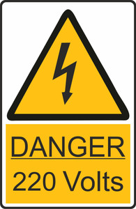 signEver Danger 220 volts Sign Board For Office kseb office shopping ...
