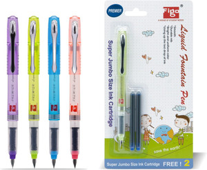 FIGO Premier 5 Pen + 10 Blue Ink Cartridge Fountain Pen - Buy FIGO ...