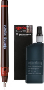 rotring Isograph Technical Drawing Pen 0.1mm & Ink Bottle-Black ...