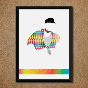 Handmade Rangeela Wall Poster Laminated (With PVC Frame) Paper Print ...
