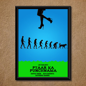 Handmade Pyar Ka Punchnaama Wall Poster Laminated (With PVC Frame ...