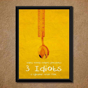 Handmade 3 Idiots Wall Poster Laminated (With PVC Frame) Paper Print ...