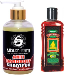 Mister Beard YOGIRAJ THANDA HAIR OIL WITH ANTI DANDRUFF SHAMPOO Price ...