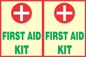 R Print First Aid kit Sign Board On 3 M VINYAL (Size: 30 CM X 23 CM ...
