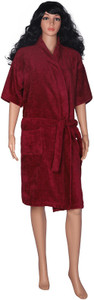 Aspire Maroon Large Bath Robe - Buy Aspire Maroon Large Bath Robe ...