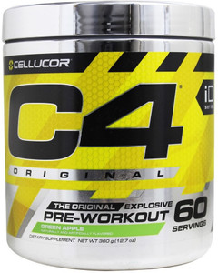 Cellucor C4 Original Pre Workout 60 servings (Green Apple) BCAA Price ...