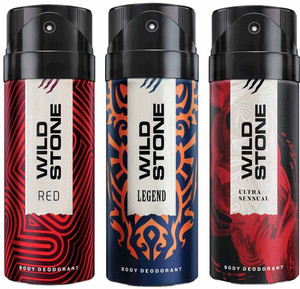 Wild Stone Legend, Red & Ultra Sensual Deo Combo Deodorant Spray - For ...