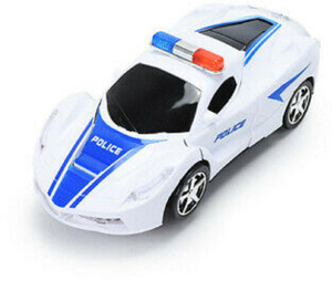 NV COLLECTION Police Robot Transformer car with Light & Music for kids ...