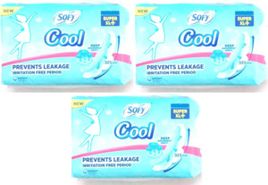 SOFY Cool Super XL+ Sanitary Pad (Pack of 7+7+7) Sanitary Pad | Buy ...