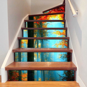 Impression Wall 97 cm Nature Trees Stairs Sticker Self Adhesive Sticker ...