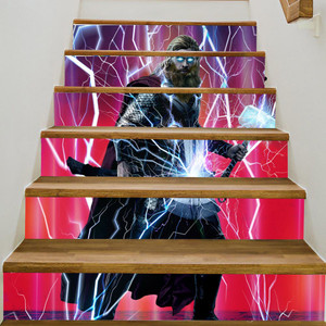Impression Wall 97 cm Thor stormbreaker Avengers Endgame Stairs Sticker ...
