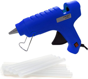 OZ NEW blue 40 W HOT GLUE GUN WITH ON OFF SWITCH, INDICATOR AND 8 Glue ...