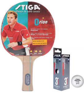 COSCO Stiga Orion* Table Tennis Racquet with Perform 40+ 3***Star Table ...