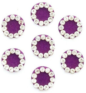 sj collection Beautiful Violet White Crystal Stone Round Shape ( Height ...