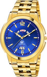 LIMESTONE Day & Date Original Gold Plated HMTS Quartz Analog Watch ...