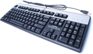 HP 697737-D61 Wired USB Standard Desktop Keyboard Compatible with ...