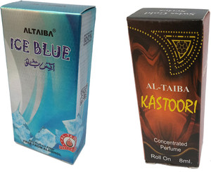Altaiba Ice Blue 8ml and Kastoori 8ml Combo Pack Attar Alcohol Free ...