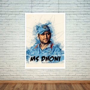 Captain Dhoni Poster For Office Decor & Room Wall Poster & Painting ...