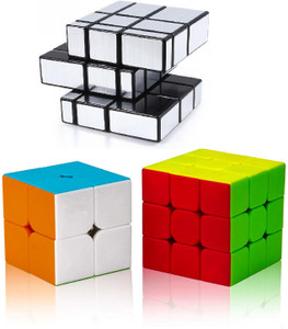D ETERNAL Cube 2X2 3x3 and Silver Mirror High Speed Stickerless Magic ...