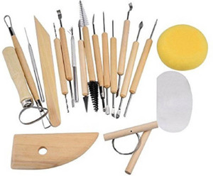 Karigari 19 Piece Pottery Tools Sculpting Carving Tool Set - 19 Piece ...