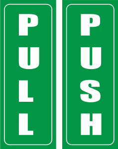 signEver Push Pull Sign Borad For Glass Door Home Office Hospital Mall ...