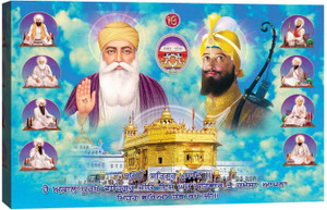 Art Amori 11 Gurus Of Sikhs Canvas Painting Digital Reprint 20 inch x ...