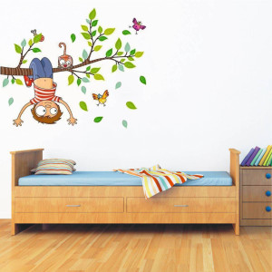 Flipkart SmartBuy 15 cm Wall Decals ' Little Boy Climbing In ATree ...