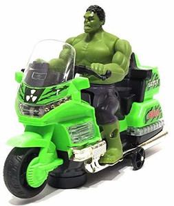 Sardar Ji Toys Avengers Battery Operated Hulk Riding Bike with Flashing ...