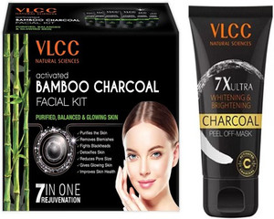 VLCC BAMBOO CHARCOAL FACIAL KIT CHARCOAL PEEL OFF MASK Price in India ...