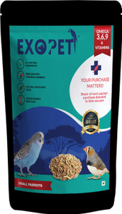 exopet Small Parrot food 1 kg Dry Young, Adult Bird Food Price in India ...