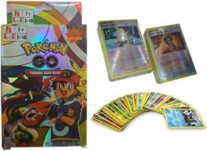 IndusBay Pokemon Go Trading Gold Cards Game Pack of 100 - Pokemon Go ...