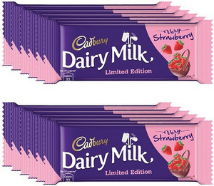 Cadbury Dairy Milk Strawberry Chocolate, 36g - Pack of 12 Bars Price in ...