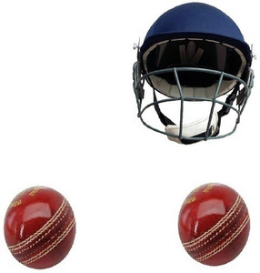 SW leather ball helmet and ball Cricket Kit - Buy SW leather ball ...