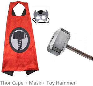 Jizo Avenger Thor Cape with Mask and Hammer (Hammer + Cape + Mask ...
