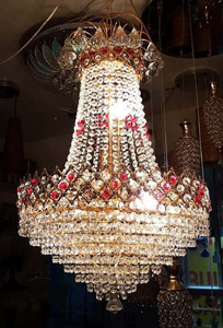 Prmoagen LED Crystal Jhumar Light for Living Room Hall Room Bed etc ...