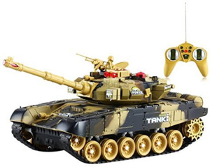 HornFlow Remote Control War Tank Toy With Light And Gun Sound In Multi ...