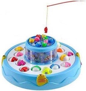 STARSKY Go Go Fishing Electric Rotating Magnetic Fish Catching Game ...